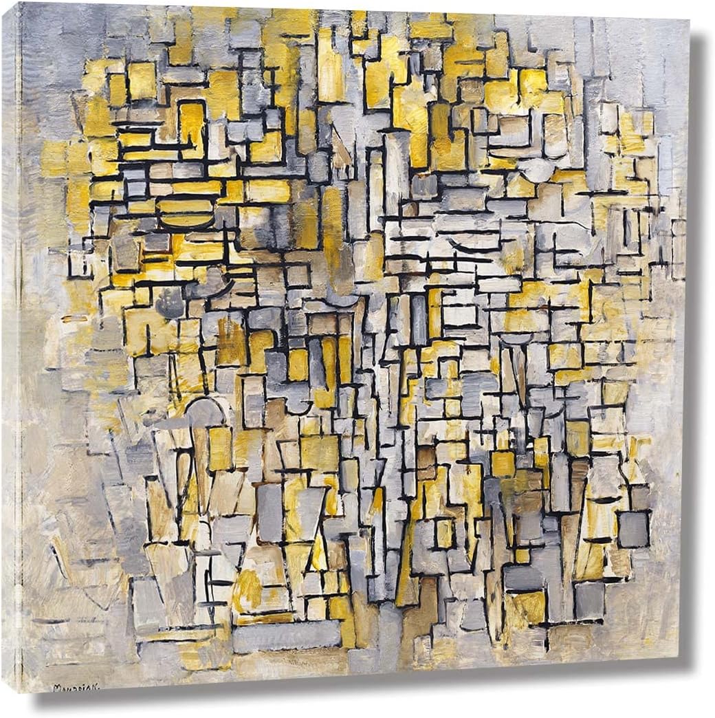 Piet Cornelies Mondrian"Abstract"Canvas Wall Art for Living Room Wall ...