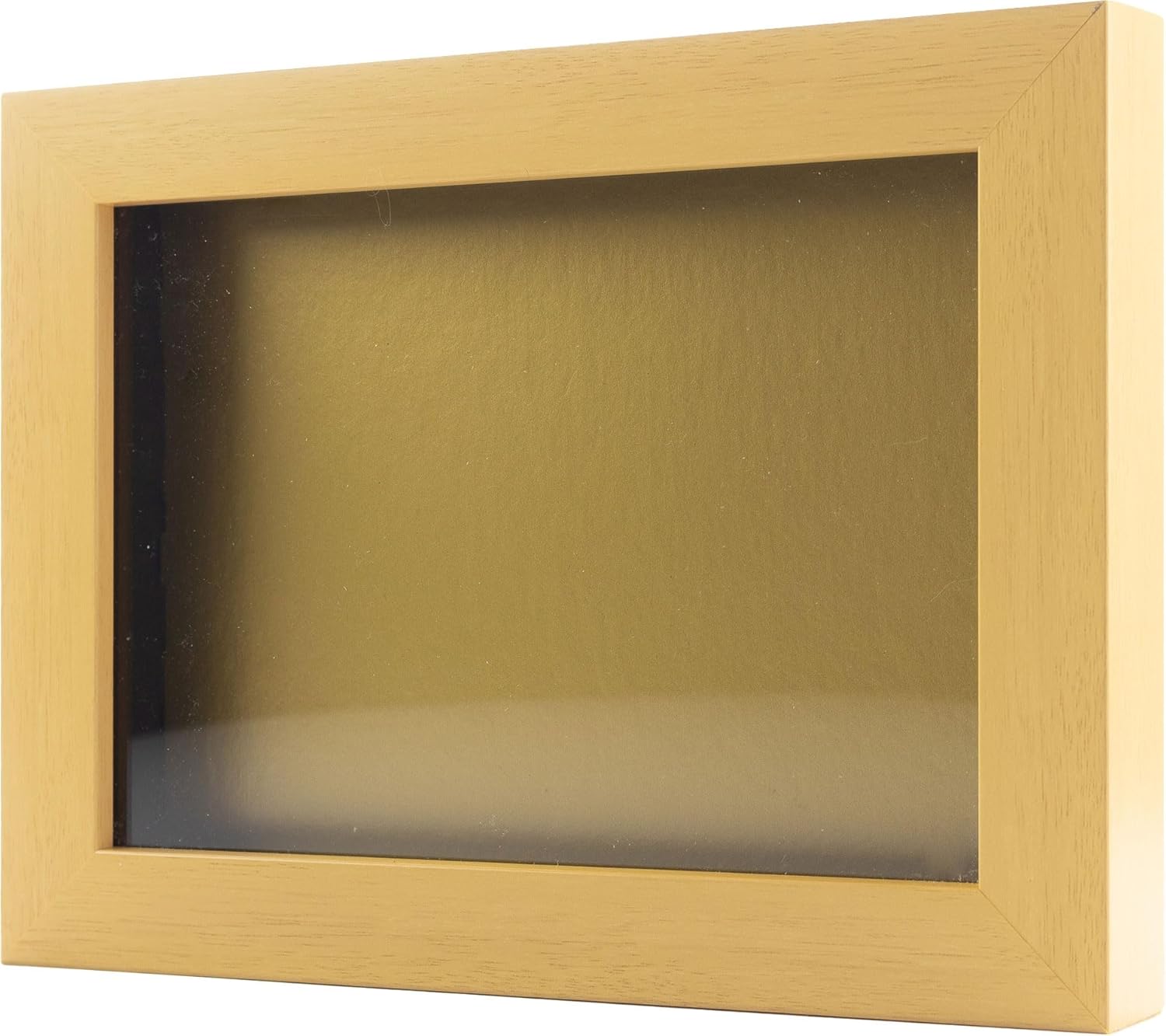 Amazon.com - Natural 20x24 Wood Shadow Box Display Frame with Gold Acid ...