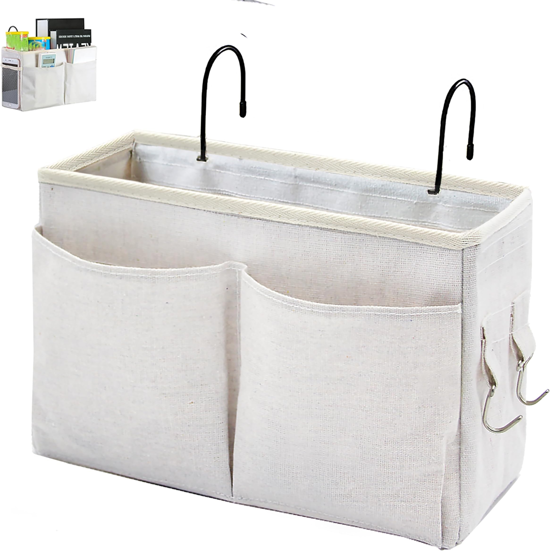 Amazon.com: Mkono Bedside Caddy Hanging Organizer, Boho Macrame Storage ...