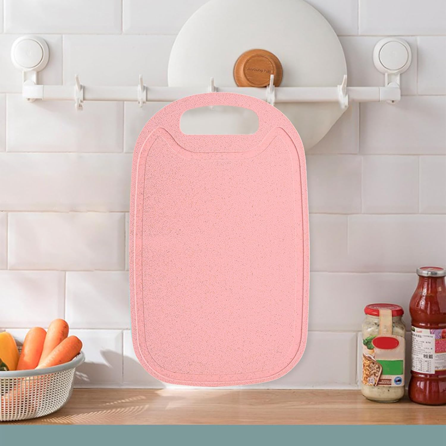 Amazon.com: GBSELL Chopping Board Wheat Straw, Reversible, With Water ...