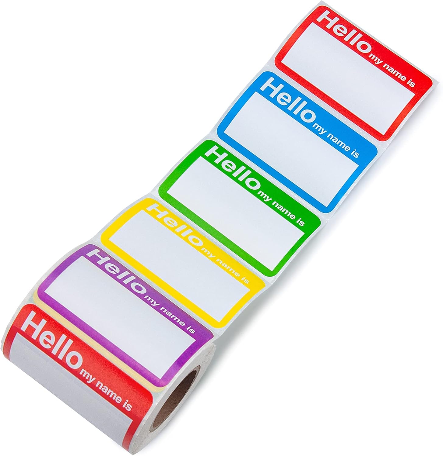 L LIKED 400 Pcs Hello My Name is Stickers, 3.5x2.25 Inches Colorful ...