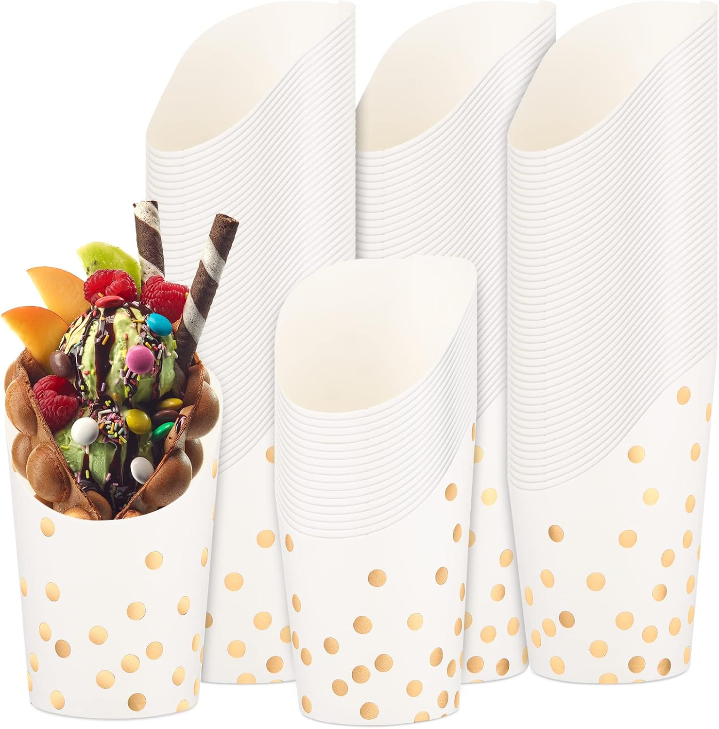 Amazon.com: 200 Pcs French Fries Holder 14 oz Paper French Fry Cups ...