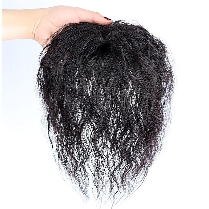 Amazon.com : Curly Human Hair Toppers for Women 100% Real Human Hair ...