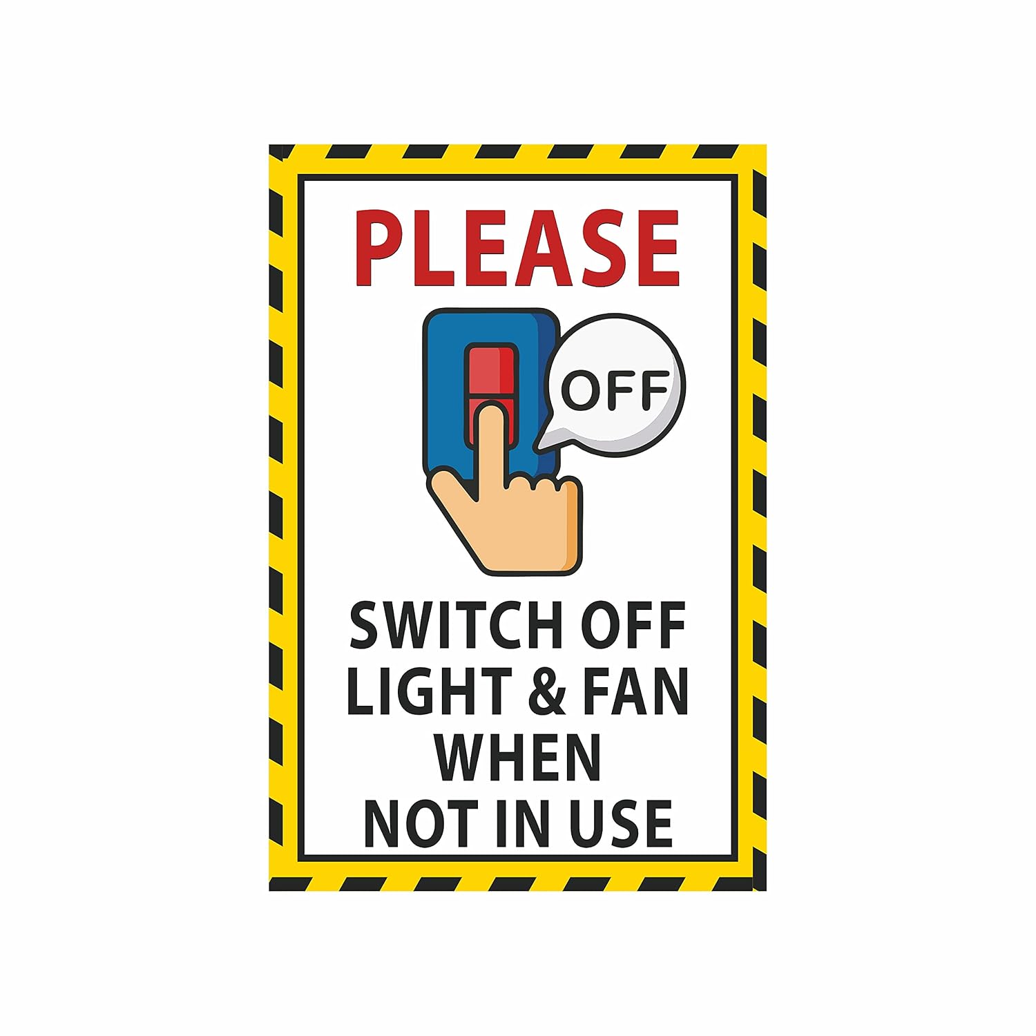 Buy Anne Print Solutions® Please Switch Off Your Light and Fan When Not ...