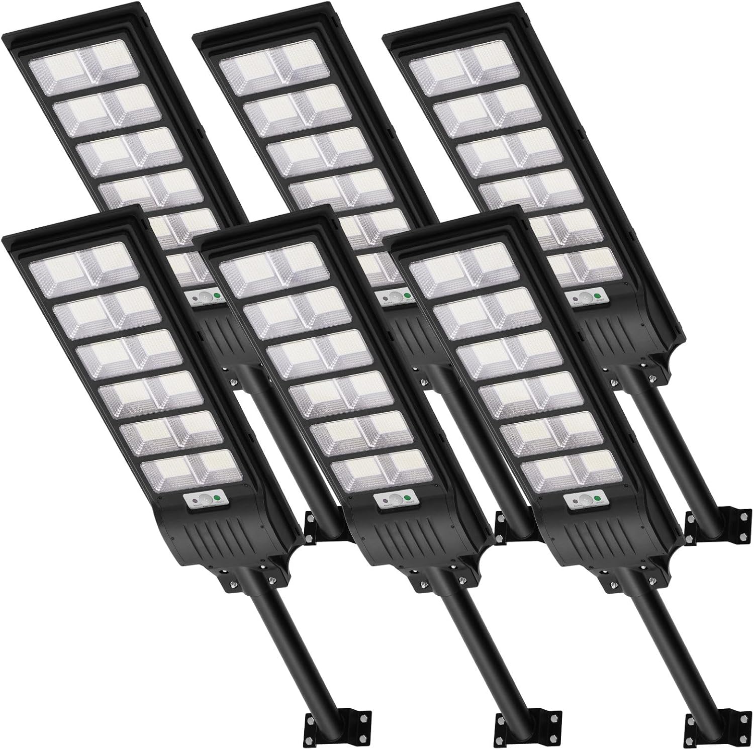 Sararoom 400W Solar Street Lights Outdoor Waterproof - 6 Pack, 12000 LM ...
