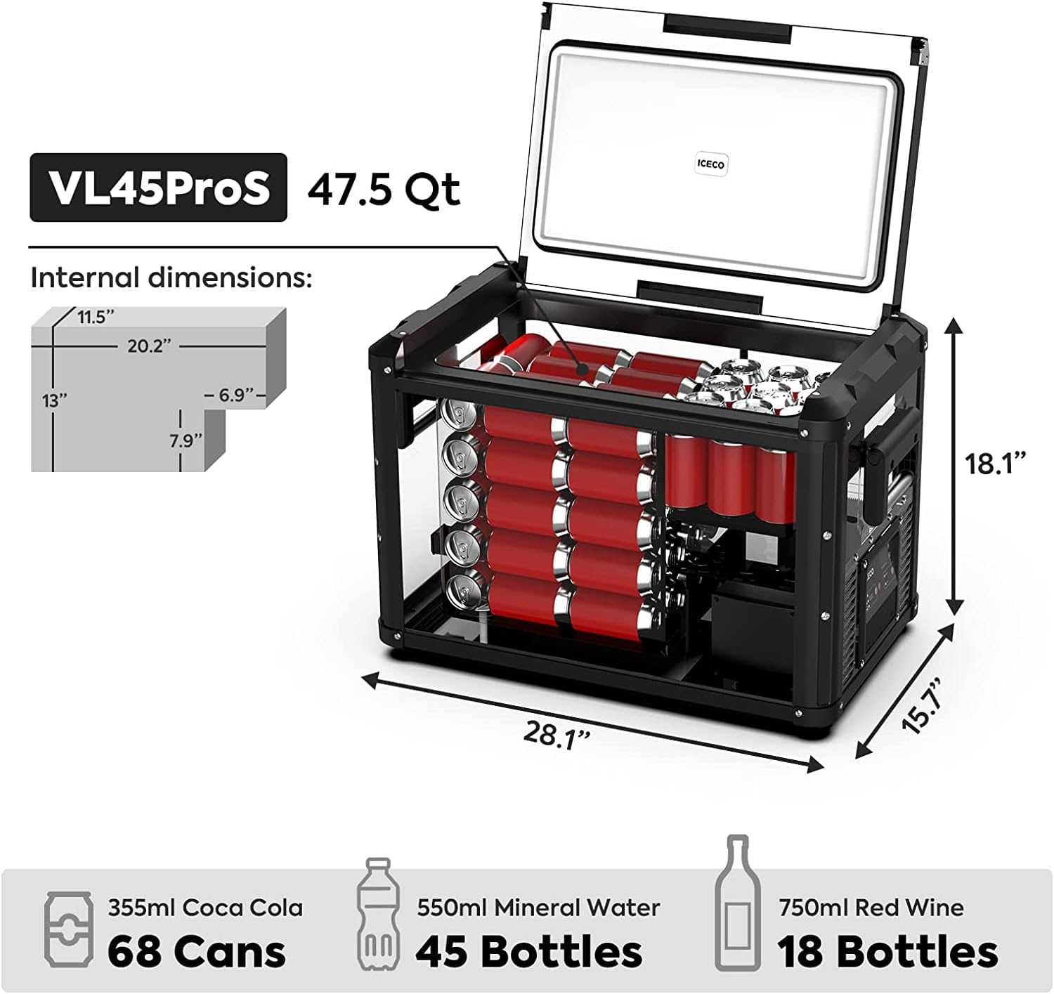 Buy ICECO VL45 ProS (45L) Portable Car Refrigerator With SECOP ...