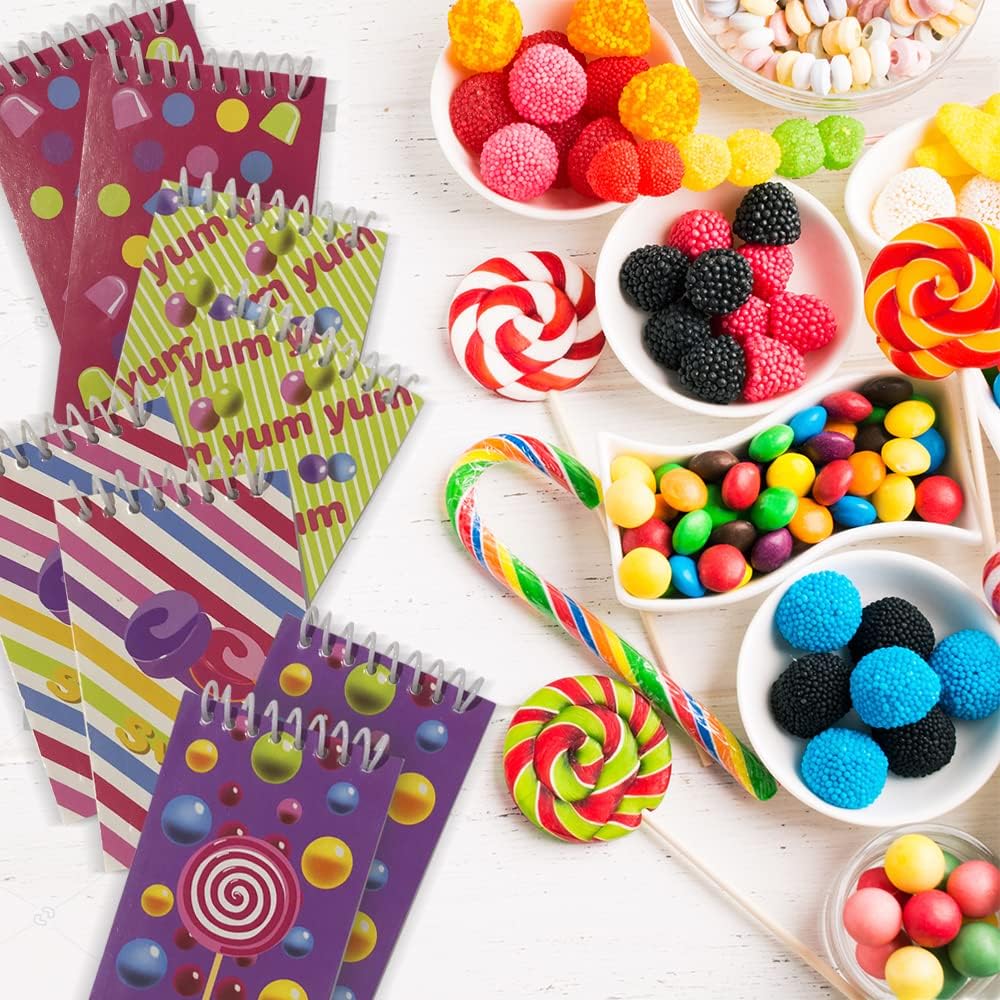 Buy ArtCreativity Mini Candy Notebooks, Set of 8, Fun Theme Spiral ...