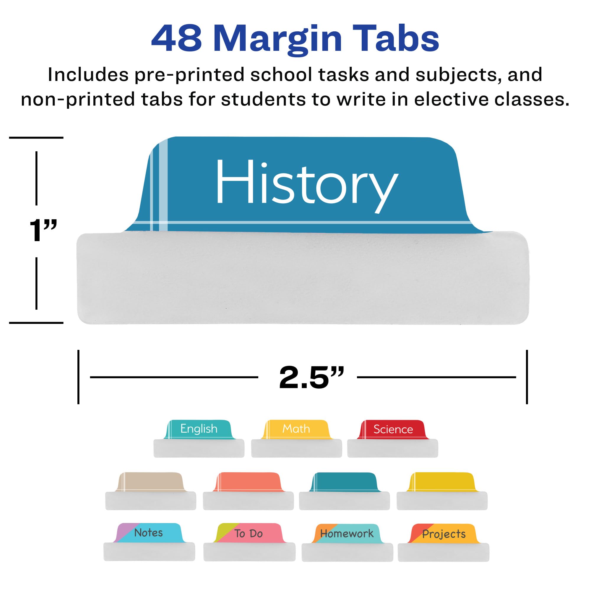 Snapklik.com : Avery Ultra Tabs Bundle, Student And School Subject Tabs ...