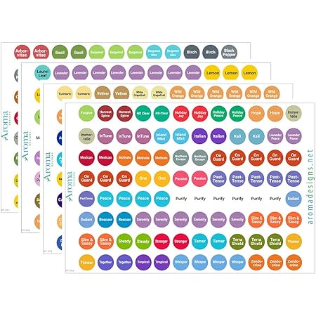 Amazon.com: doTERRA Essential Oil Cap Sticker Labels Sheet | 192 ...