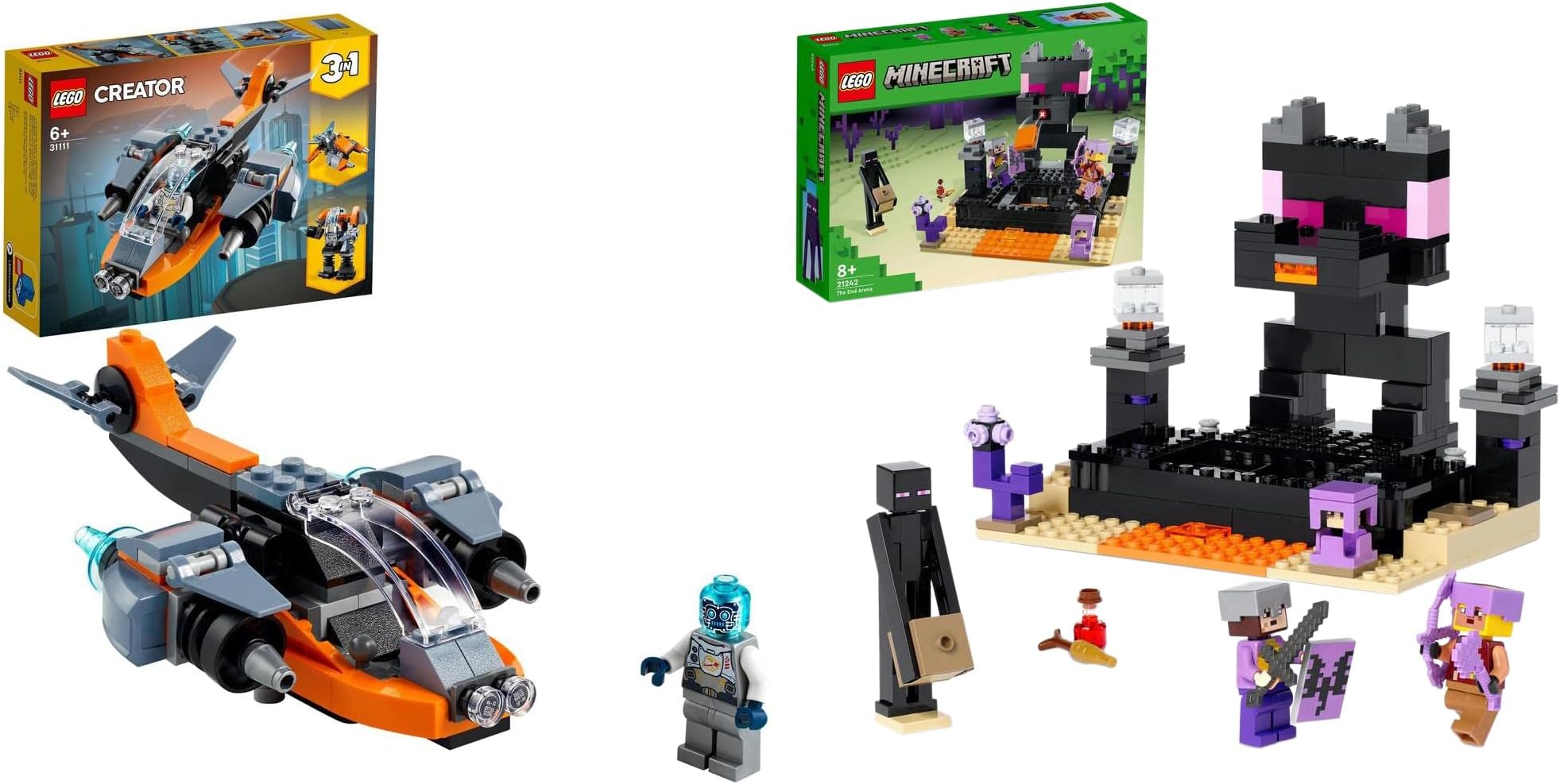 LEGO Minecraft The End Arena 21242 Building Toy Set (252 Pieces), Multi ...