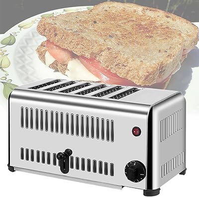 Amazon.com: 6 Slice Toaster with Wide Slots Commercial Toasters for ...