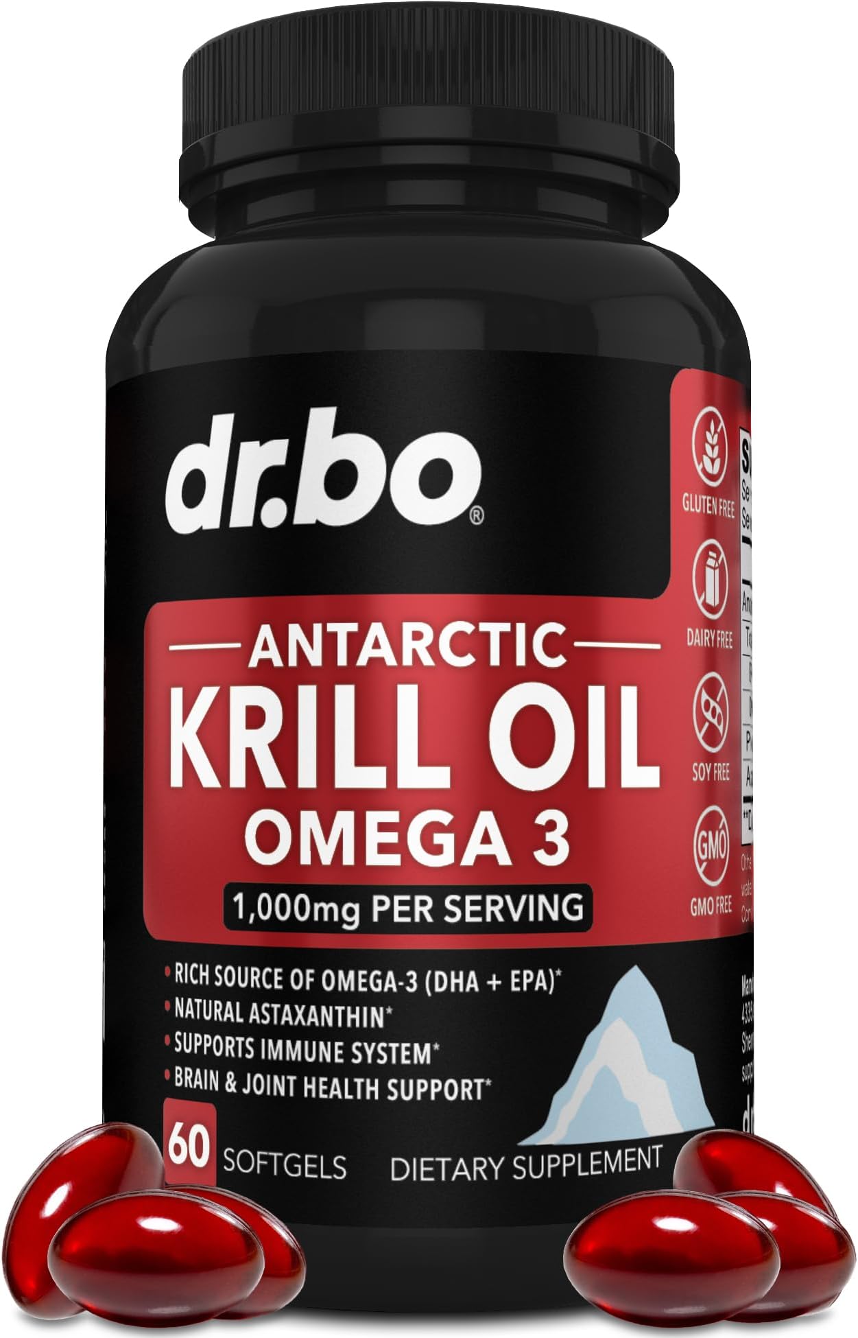 Amazon.com: Krill Oil Omega 3 500mg - Antarctic Krill Oil 1000mg Softgels Capsules EPA, DHA ...