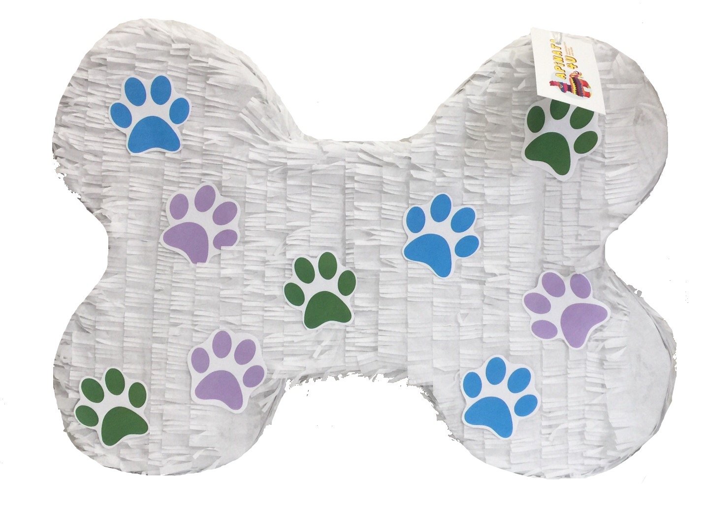 Amazon.com: APINATA4U Dog Bone Pinata with Colorful Paw Prints for ...