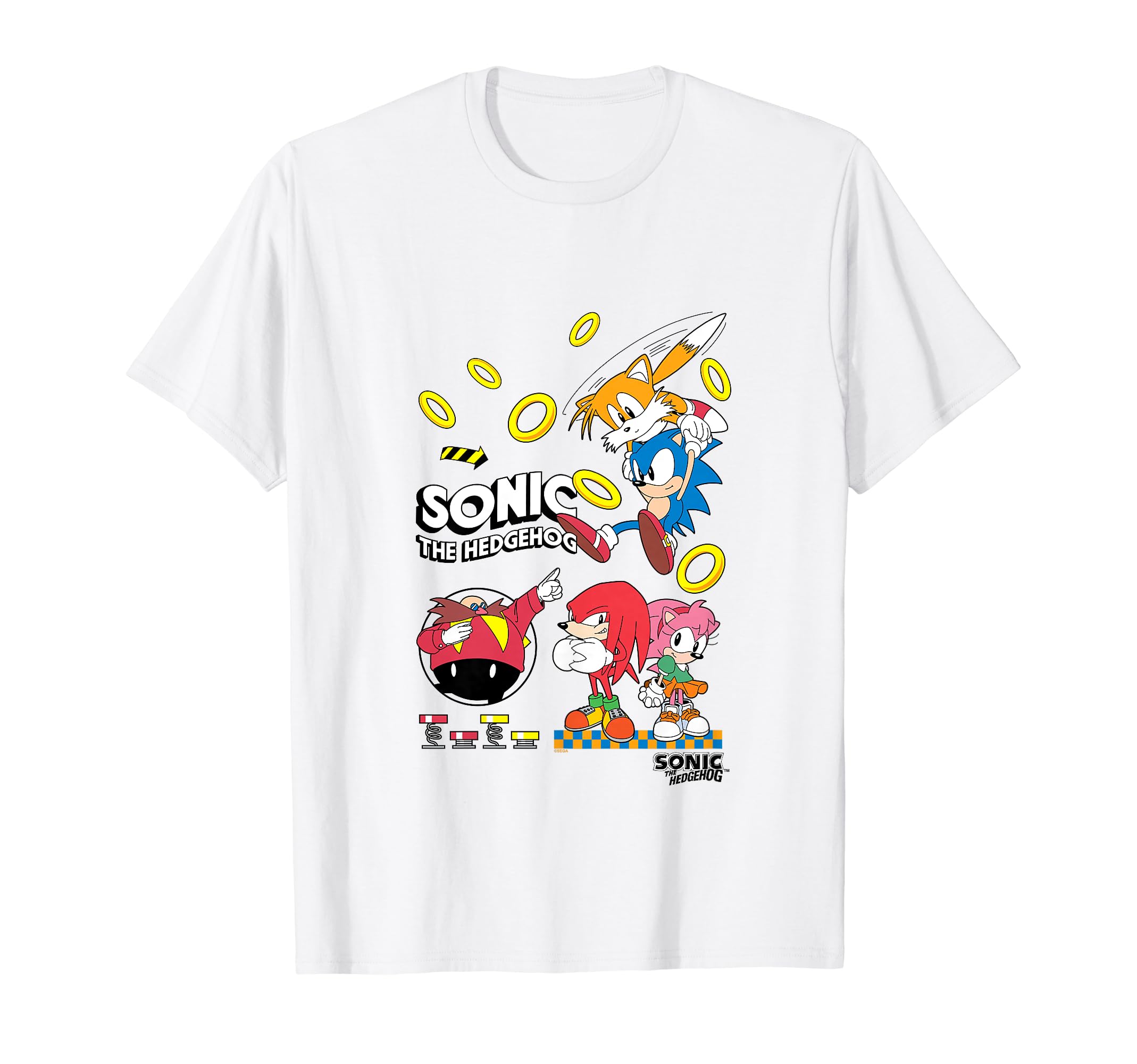 Amazon.com: Sonic The Hedgehog Sonic & Friends VS Dr. Eggman T-Shirt ...