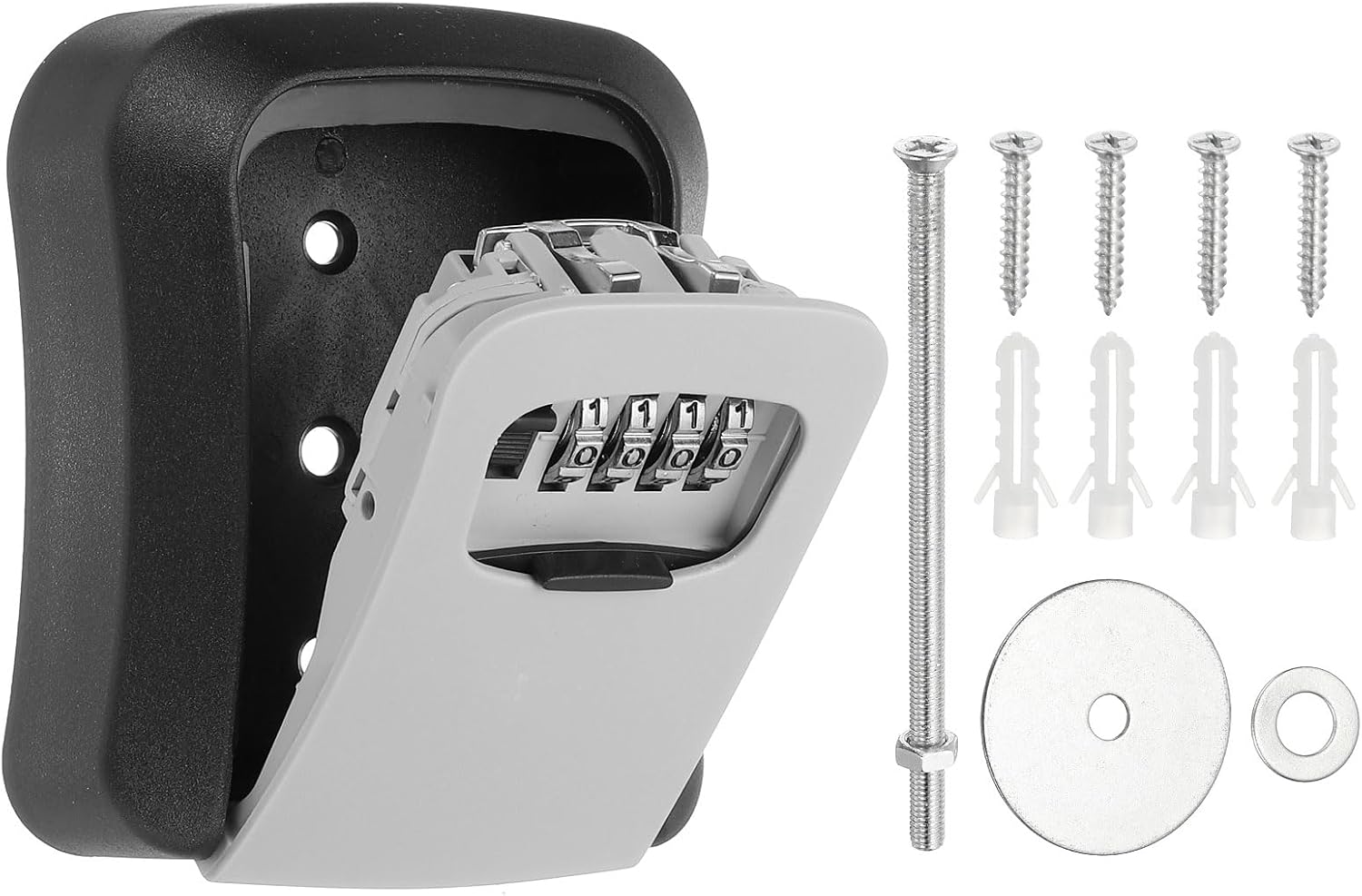 Amazon.com: PATIKIL Key Lock Box Wall Mount with Code, 4 Digit ...