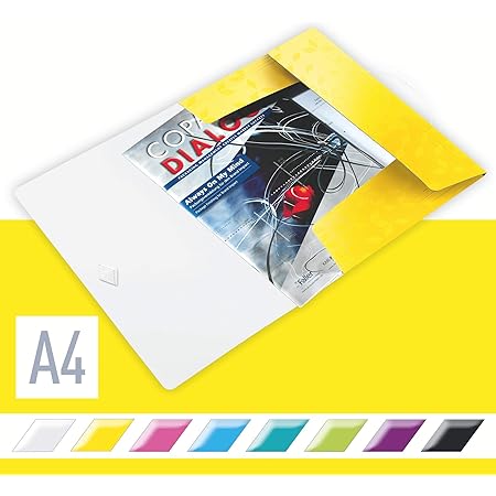 Esselte 3-Flap Folder, Holds up to 150 A4 Sheets, Elastic Closure ...