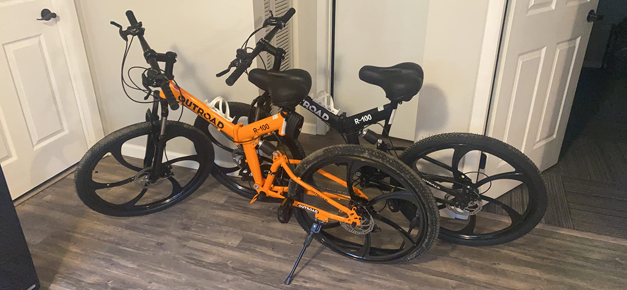 $40/mo - Finance Outroad 26 Inch Folding Mountain Bike, 21 Speed Full ...