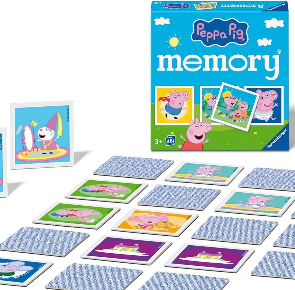 Ravensburger Peppa Pig Mini Memory Game - Matching Picture Snap Pairs ...
