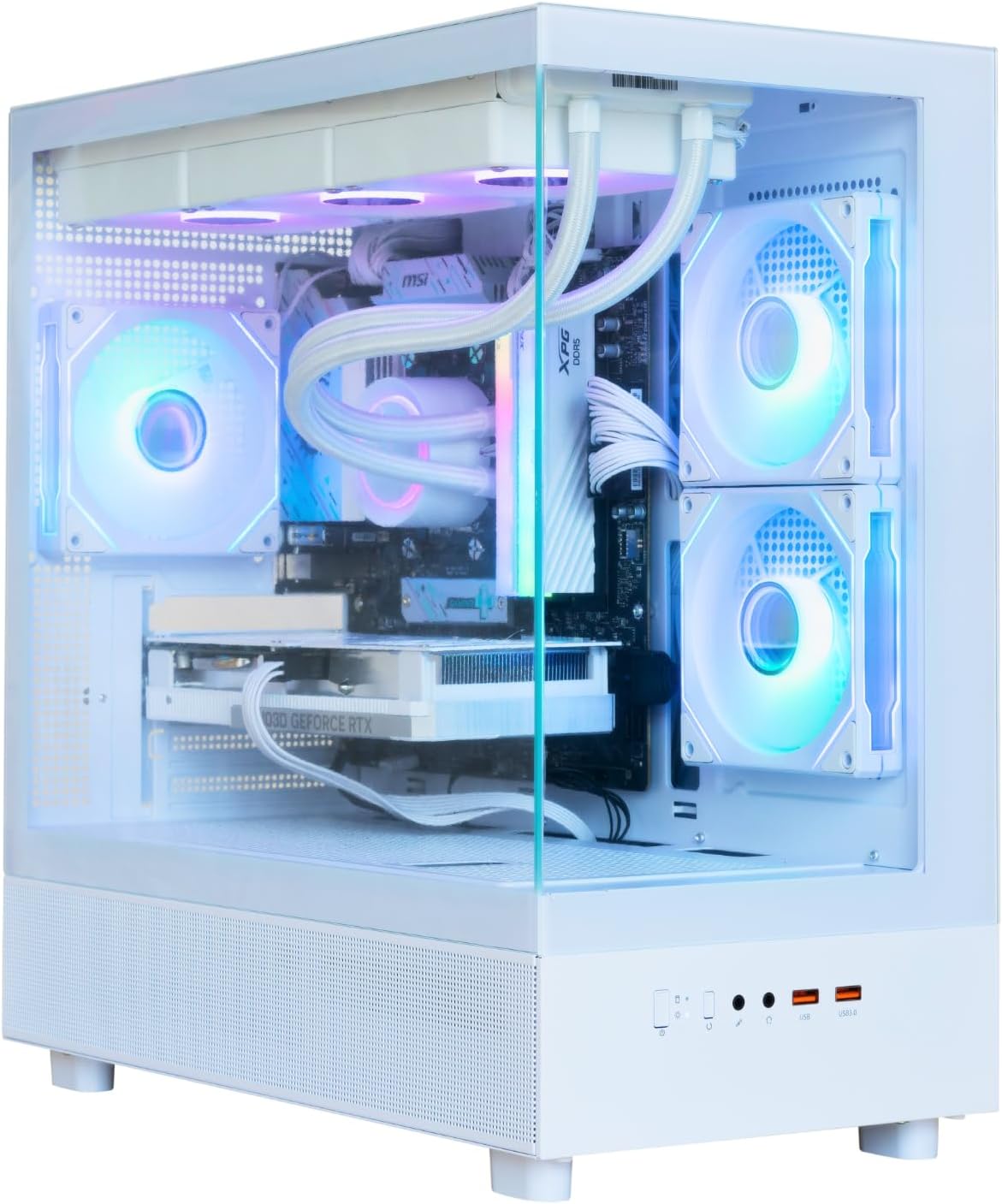 Amazon.com: Cooler Power LUXEBYTE Gaming PC White - AMD Ryzen 5 7600X ...