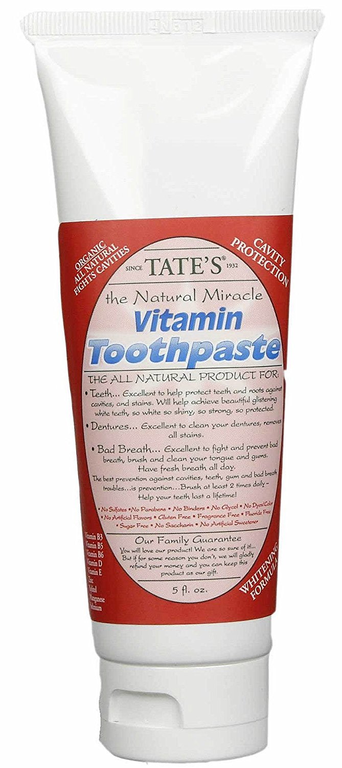 Amazon.com : Tate's The Natural Miracle - Vitamin Toothpaste - 5 floz ...