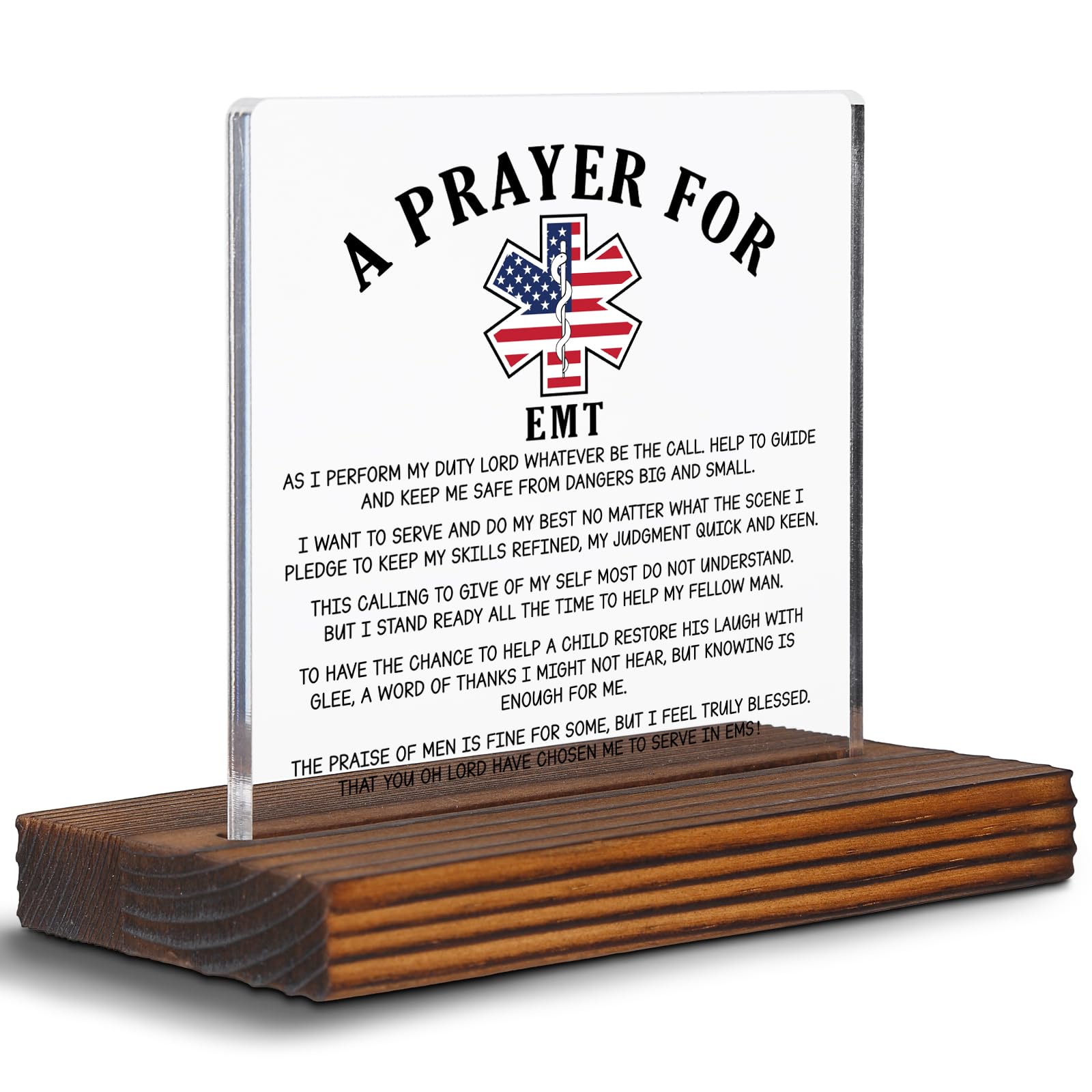 Amazon.com: EMT Prayer Clear Desk Decorative Sign Plaques, Appreciation ...