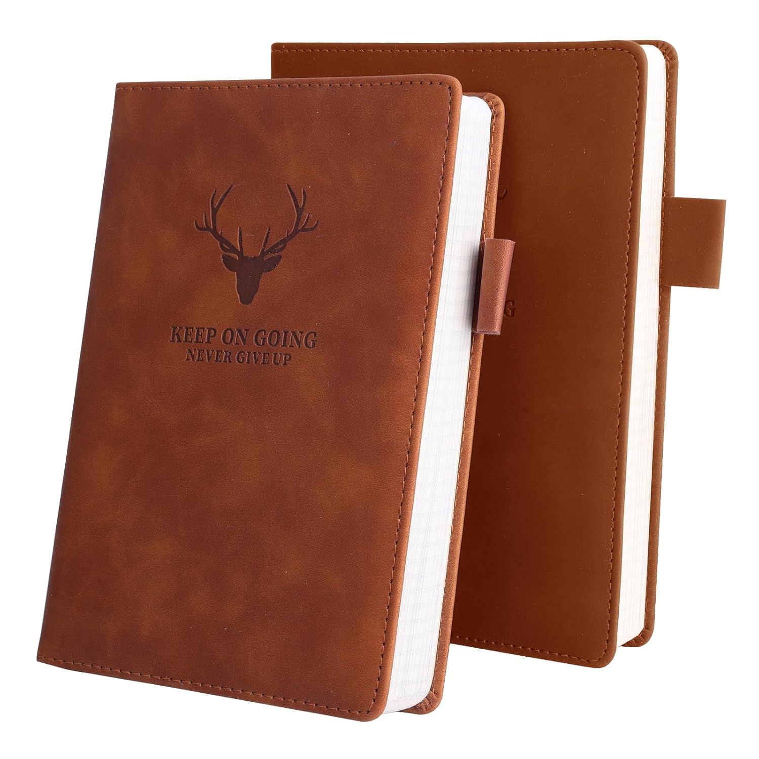 UIRIO 2 Pack Notebooks and Journals (Brown) - B5 Lined Paper with 360 ...