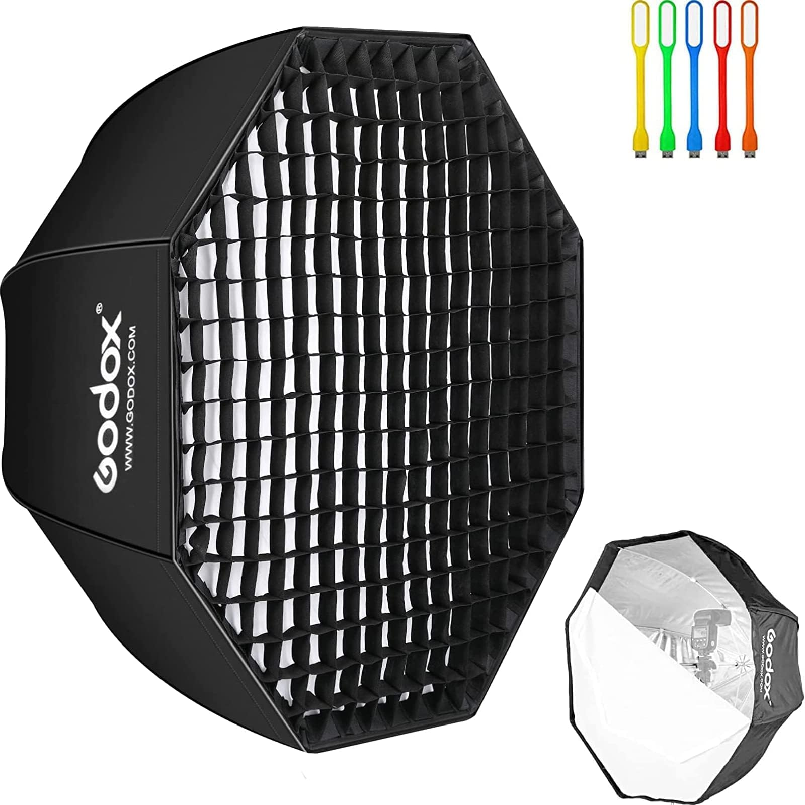 Amazon.com : Godox 47" / 120cm Umbrella Octagon Softbox Reflector with ...