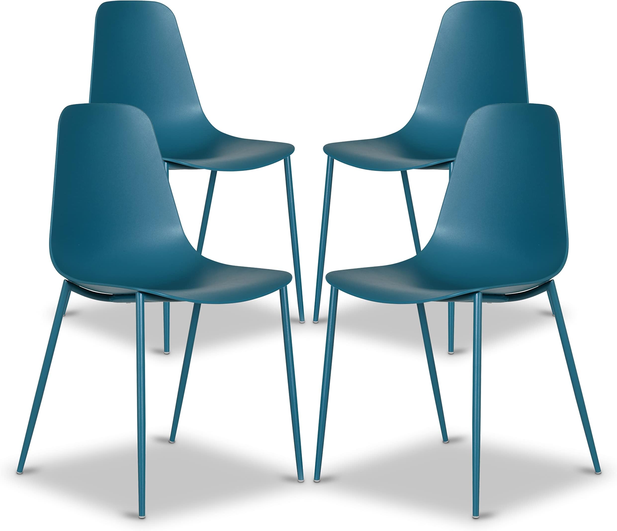 Amazon.com - 2xhome Teal - DSW Molded Plastic Shell Bedroom Dining Side ...