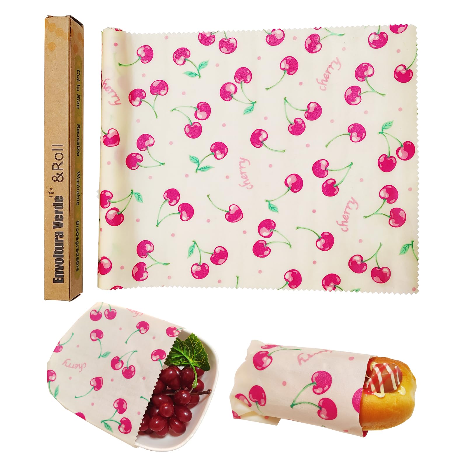 Amazon.com: Beeswax Food Wraps Roll 10 x 39Inch Reusable Beeswax Wraps ...