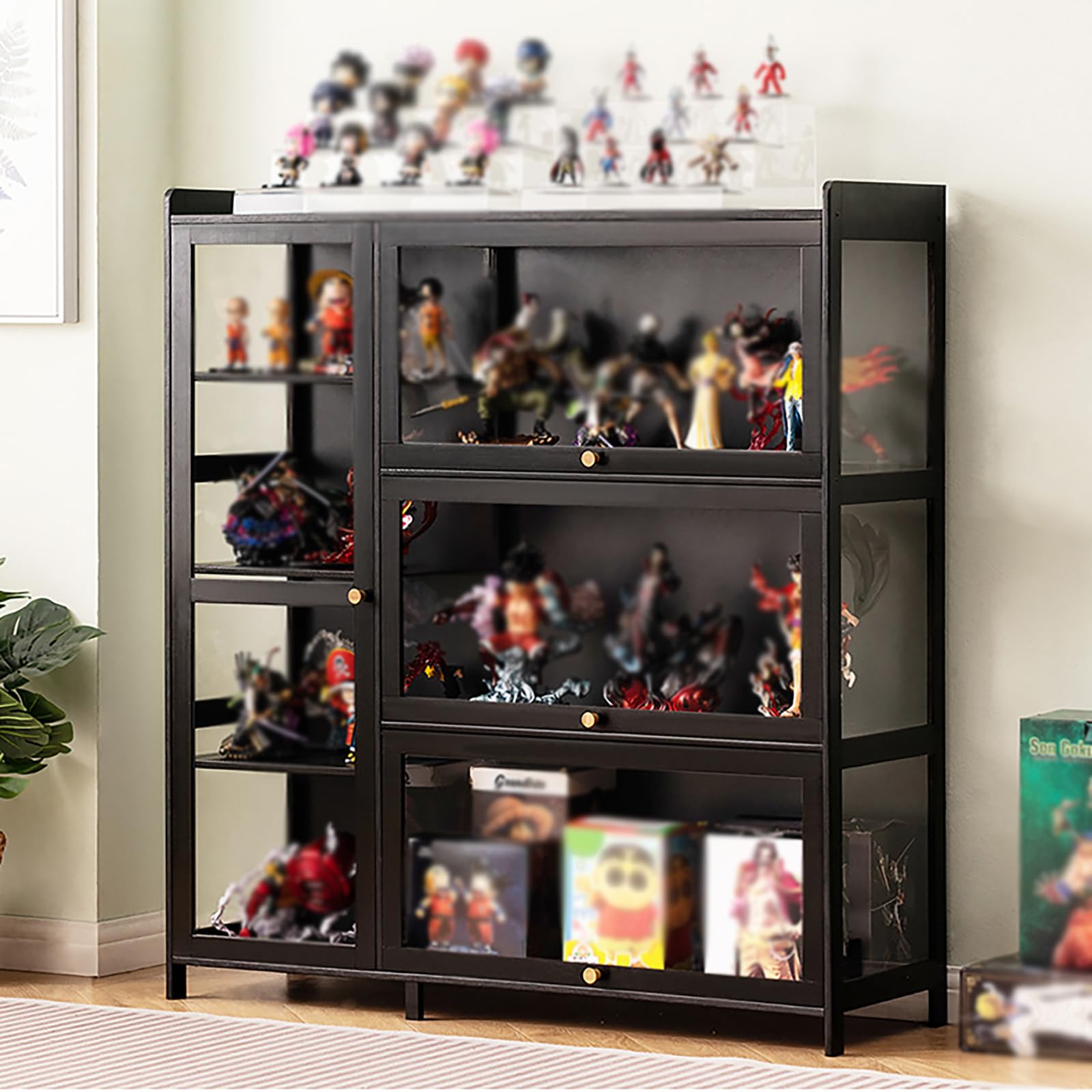 Amazon.com: TrueyEssence Curio Display Cabinet, Storage Cabinet with ...