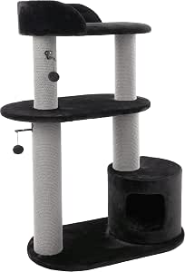 Flamingo Brandi Cat Scratching Post Black - 88 x 48 x 127 cm - Cat ...