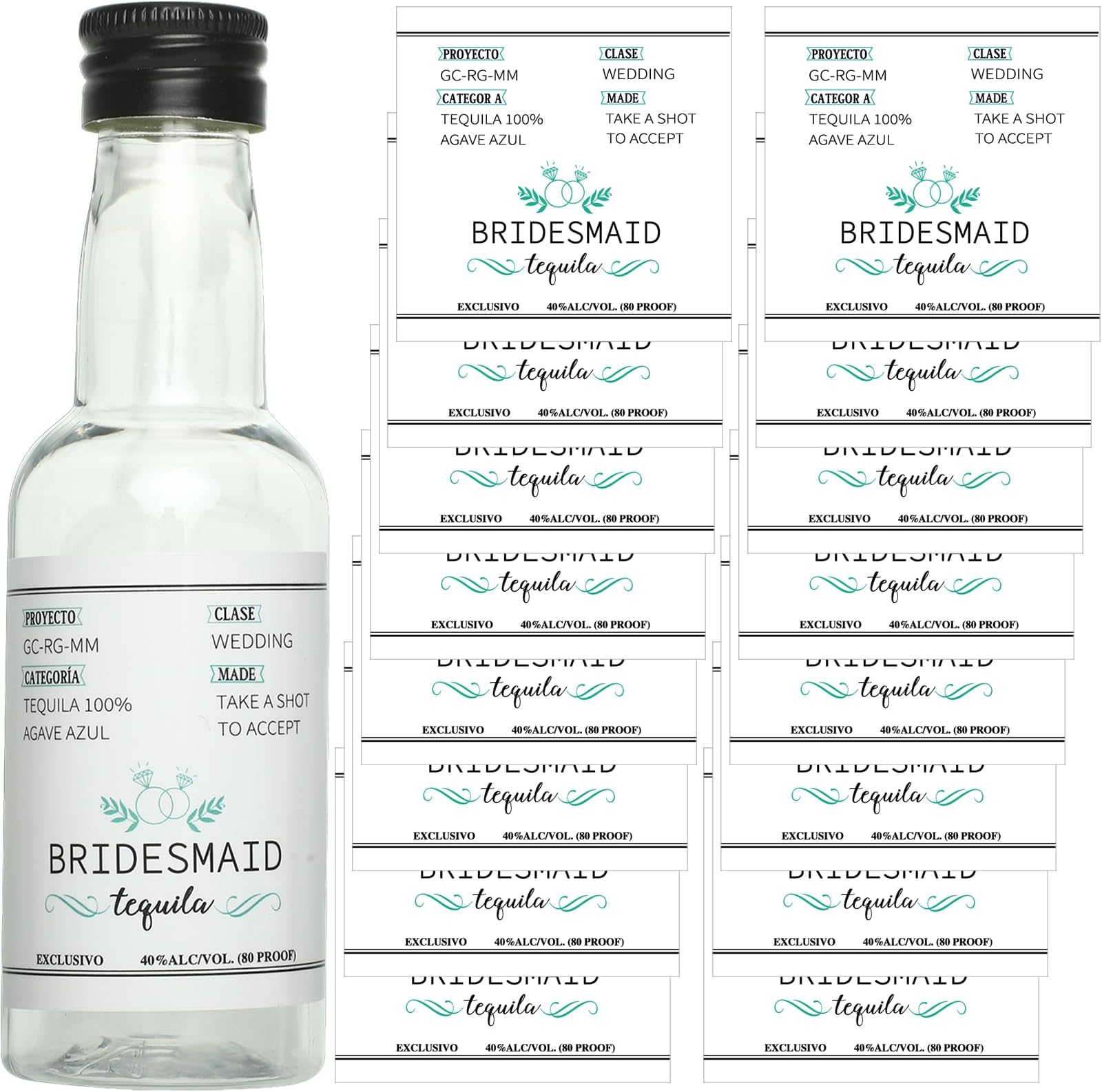 Amazon.com: Printed Party Bridesmaid Proposal Wine Bottle Label Gift ...