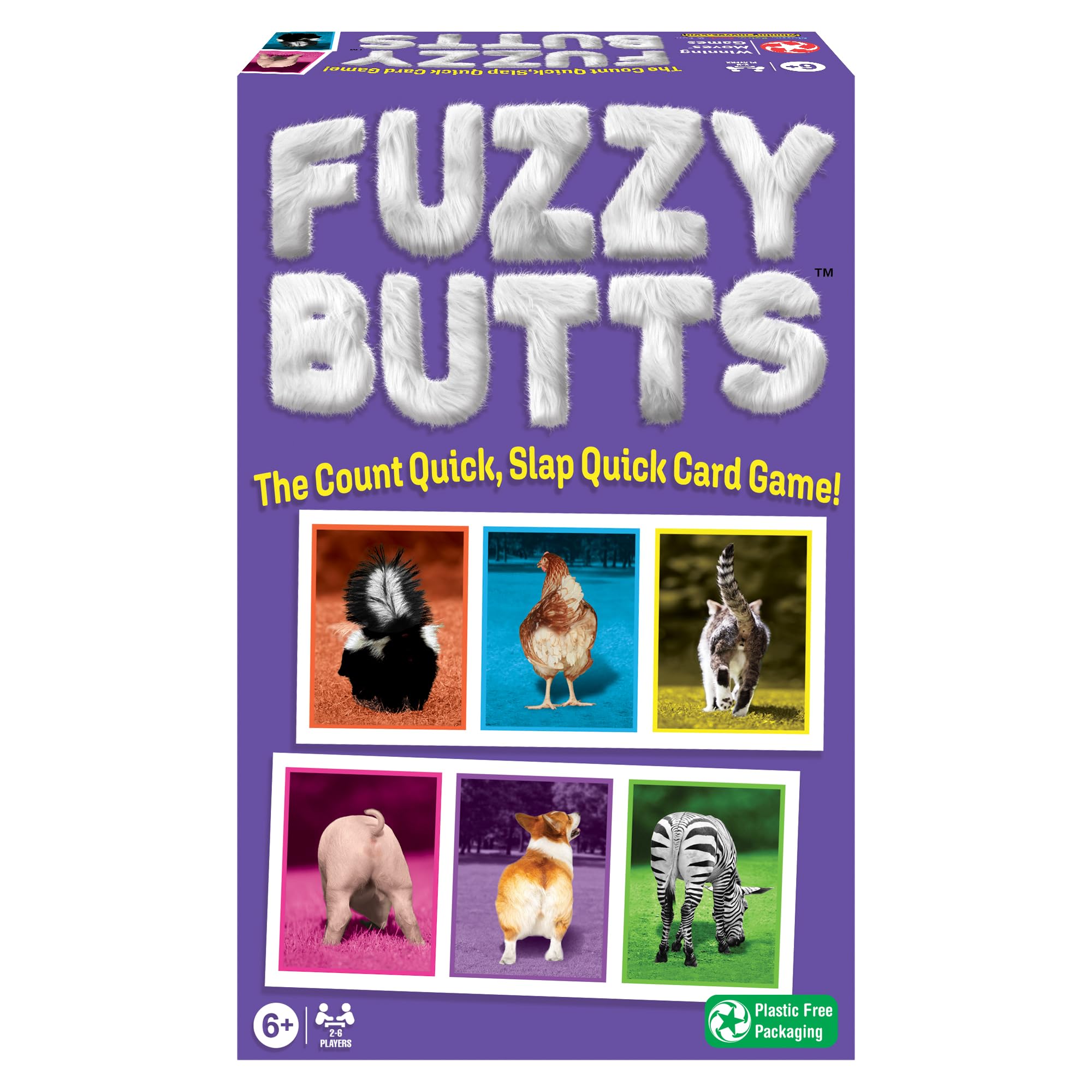 Amazon.com: Winning Moves Games Fuzzy Butts Game: Fast-Playing Animal Themed Family Game for 2 ...