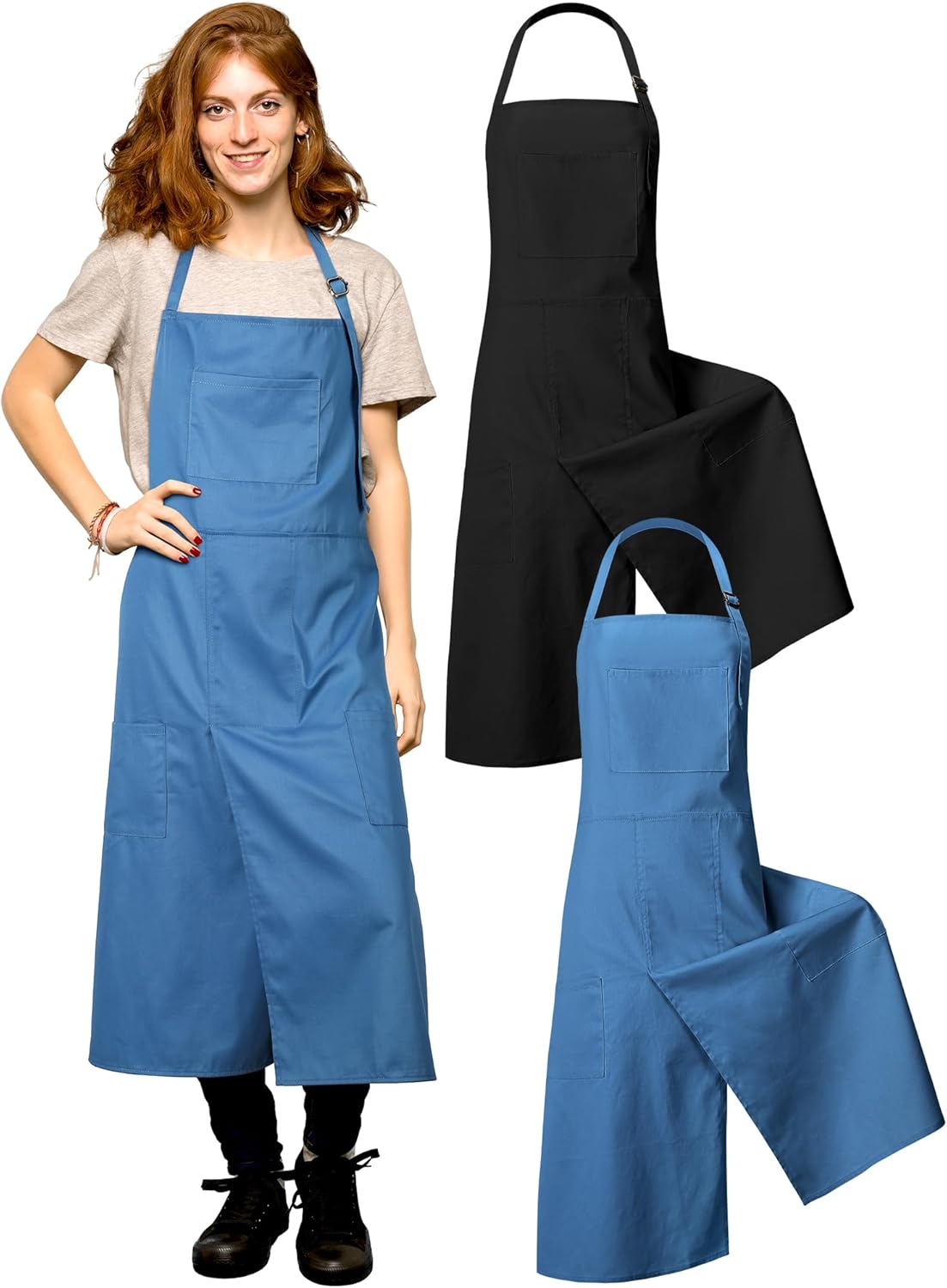 Amazon.com: Breathffy 2 Pcs Pottery Aprons Split Leg Adjustable ...