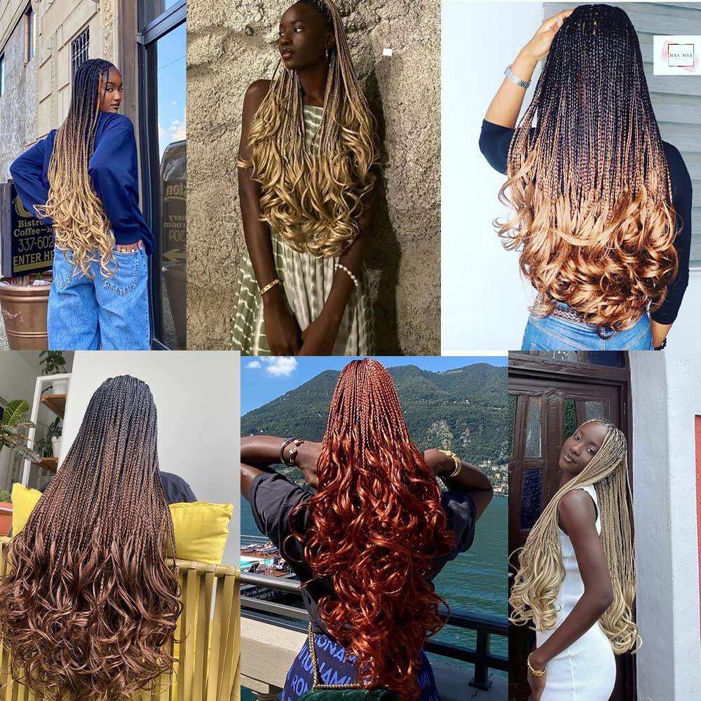 Box Braids With Loose Ends