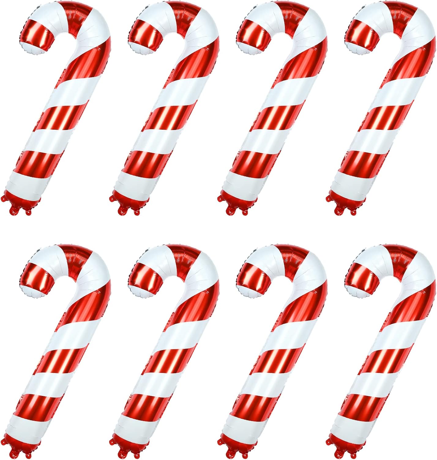 GWHOLE Candy Cane Balloons - 8 Pcs Giant Foil Christmas Balloons With ...