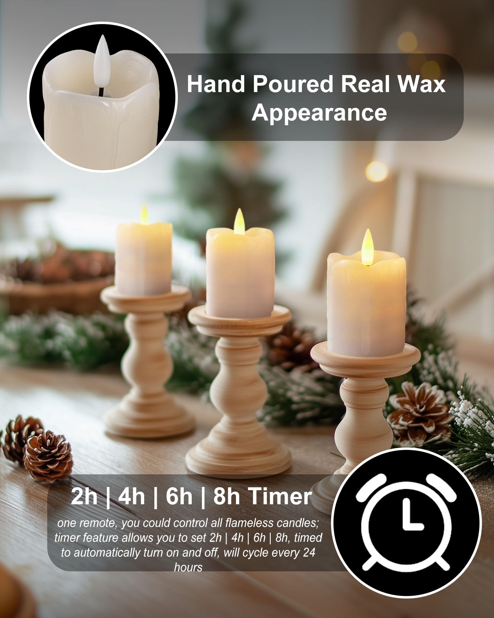 Snapklik.com : 5plots 400+ Hour Timer Remote Control Flameless Candles ...