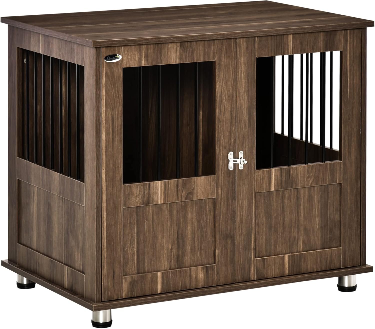 Amazon.com: PawHut Dog Crate Furniture, Wooden End Table Furniture with ...