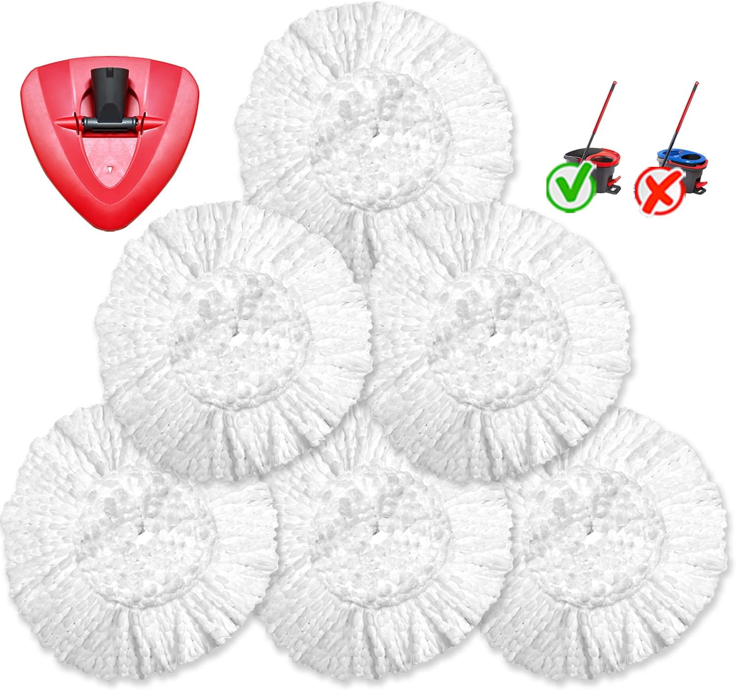 Amazon.com: FXLZYIPZ Spin Mop Head Replace - Mop Replace Head ...