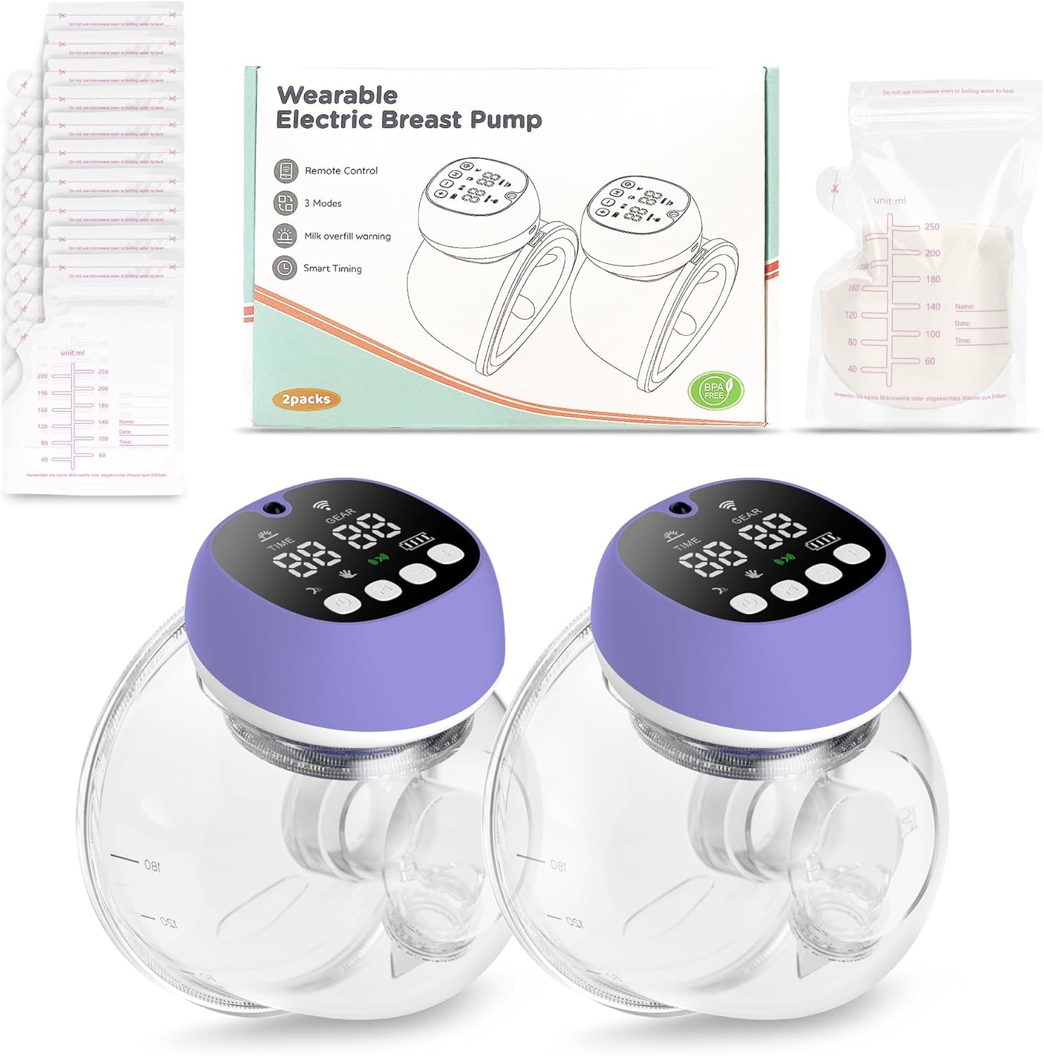 Amazon.com : Breast Pump Hands Free - Wearable Electric Breast Pumps for Breastfeeding ...