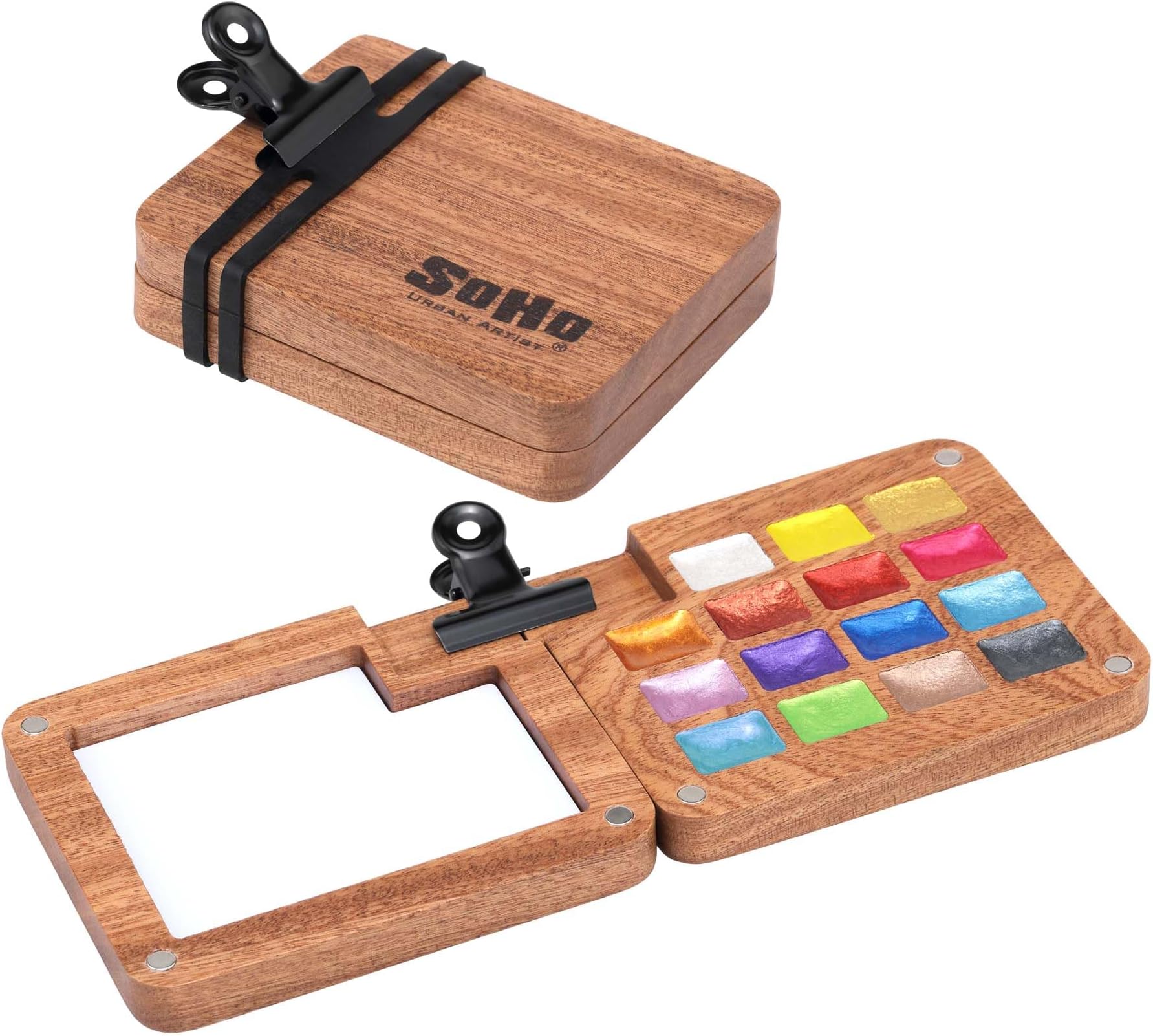 Amazon.com: Soho Urban Artist Mini Pan Metallic Watercolor Set of 24 ...