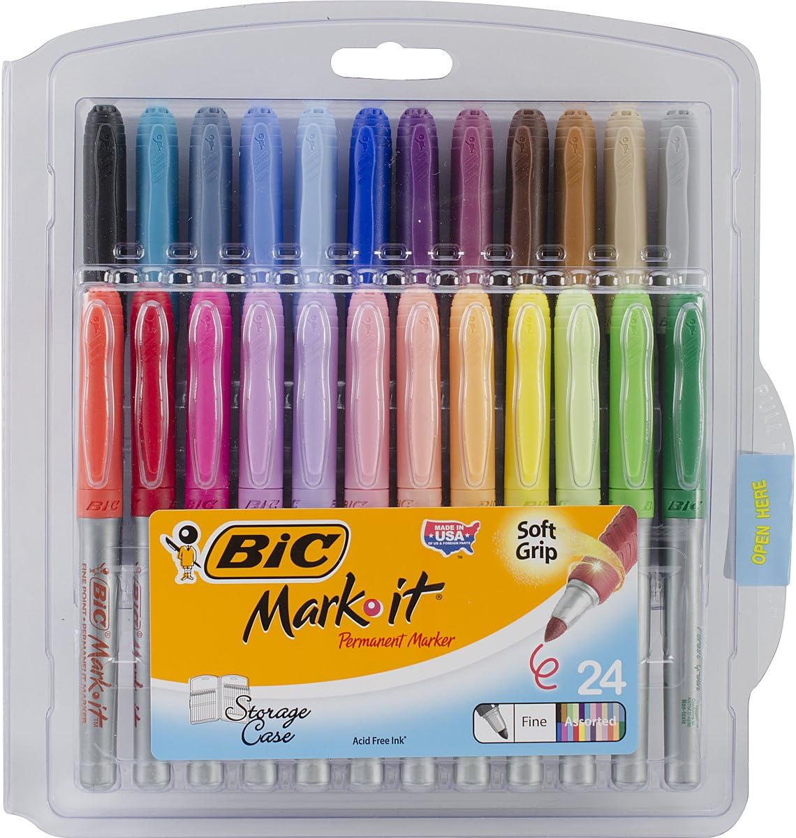 Amazon.com : BIC Intensity Assorted Colors Fashion Permanent Markers ...