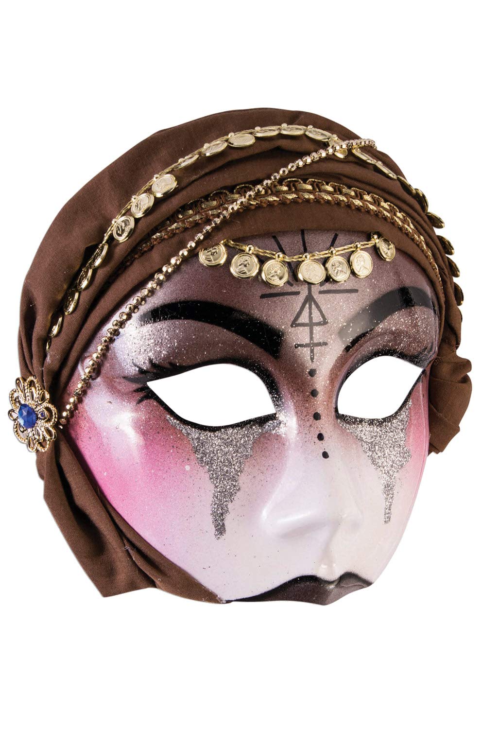 Amazon.com: Forum Novelties Women's Fortune Teller Half Mask with Scarf ...