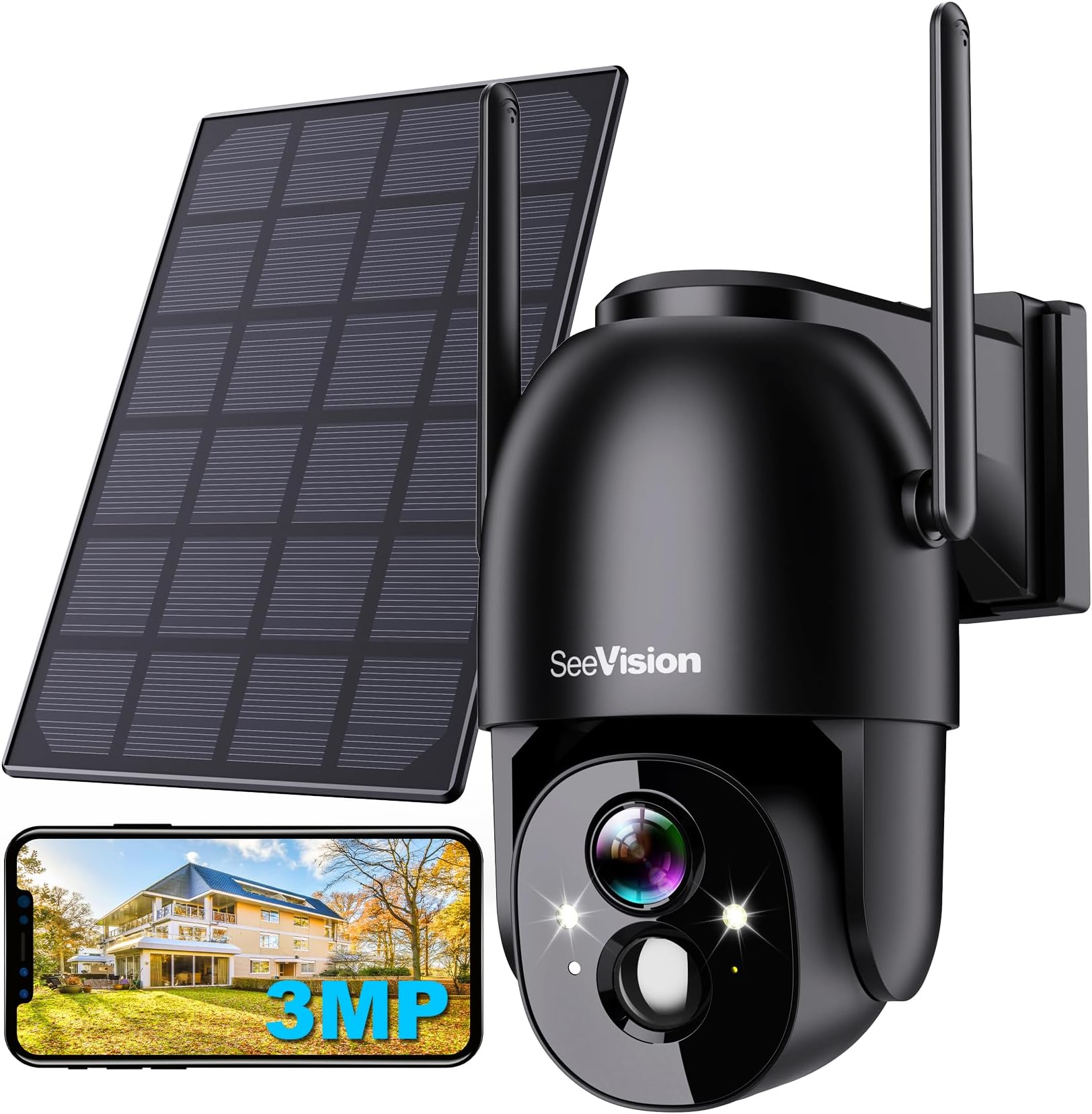 Amazon.com : 2K Solar Cameras Outdoor Wireless, Security Cameras ...