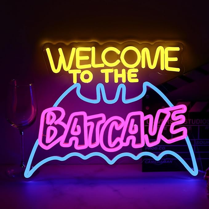 Bat Cave Neon Sign - Wall Decor, Halloween Deocr, Room, Funny Home ...