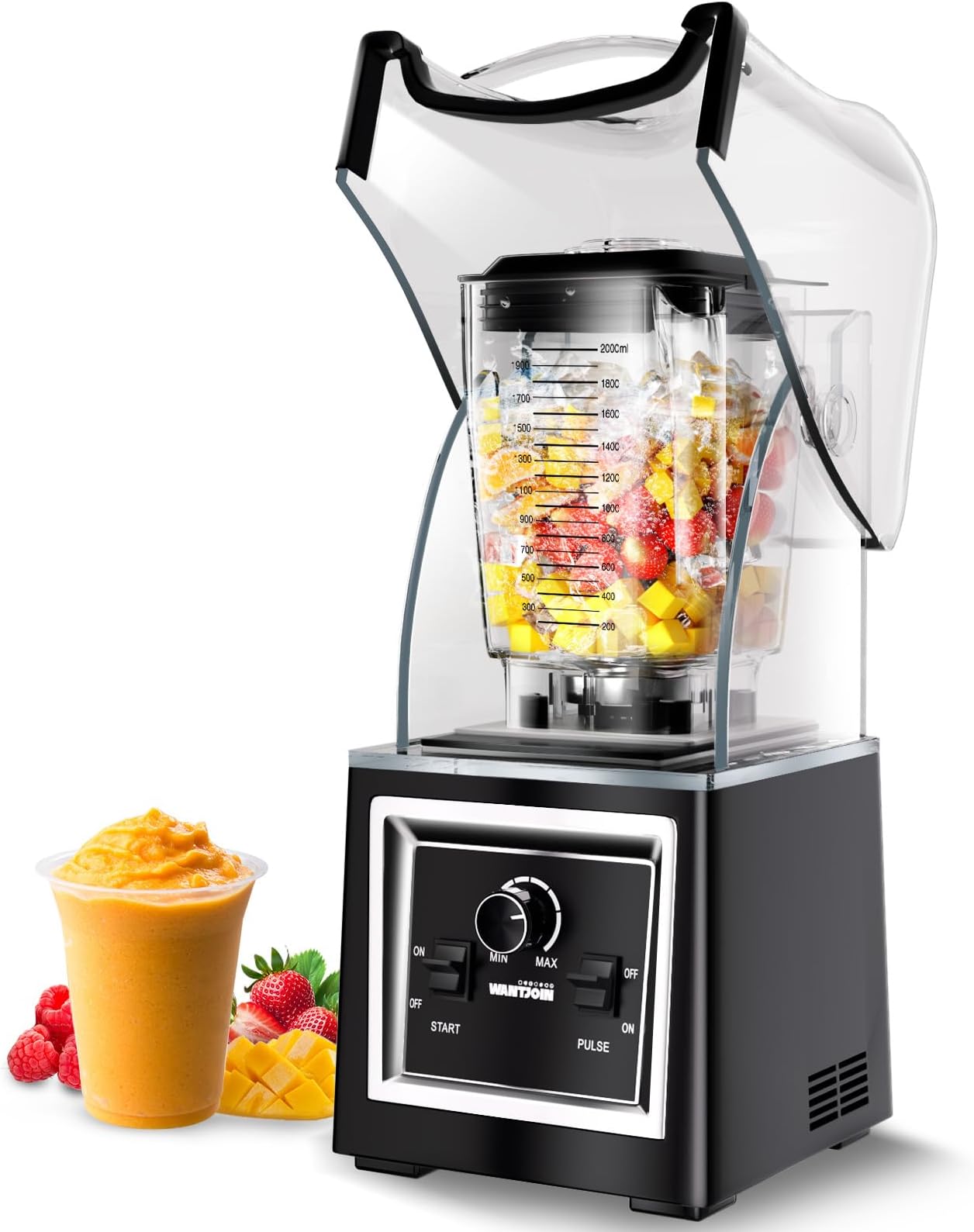 Amazon.com: Wantjoin Professional Grade Blender - Soundproof & Quiet ...