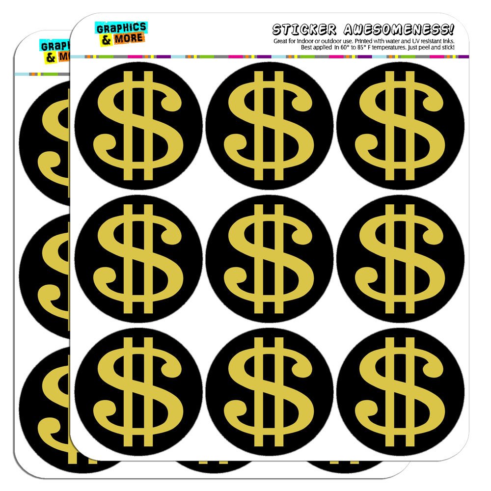 Amazon.com: Dollar Sign Gold and Black 2" Planner Calendar Scrapbooking ...
