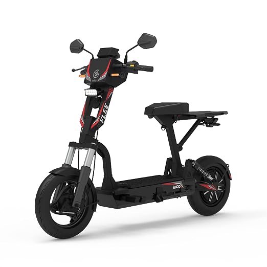 inGO FLEE Electric Bike/Scooty Two wheeler Heavy Duty (Red Black ...