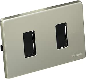 BTicino Magic Light Fitting and Front Plate, 2 Switches, silver, S503 ...