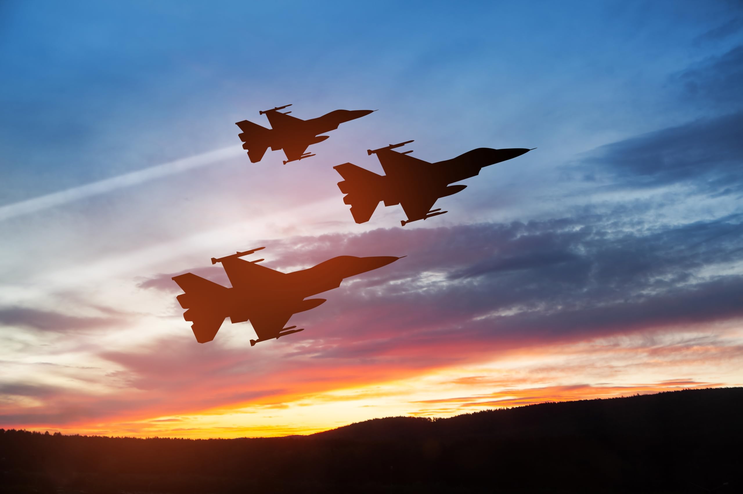Military Jets Evening Wallpaper